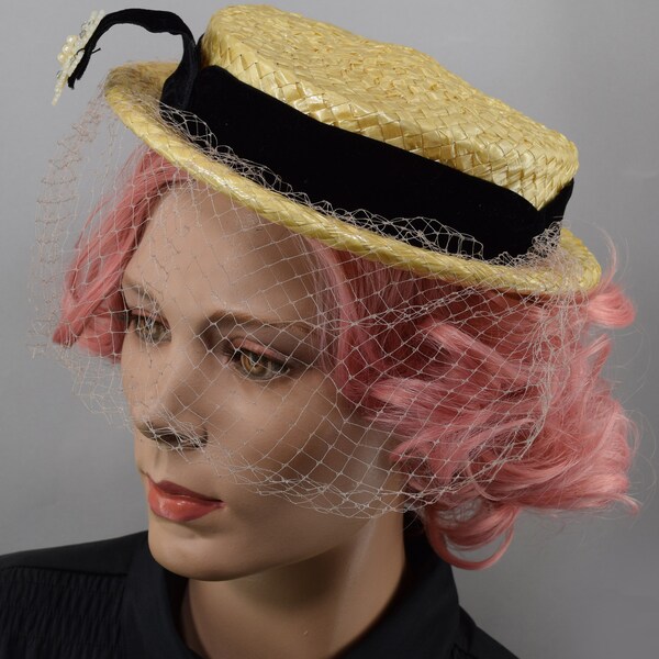 Rhinestone Boater Hat - Etsy