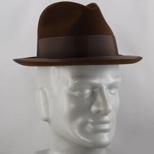 Chocolate Brown Vintage 50s Fedora Hat by Alexander 6 7/8 - Etsy