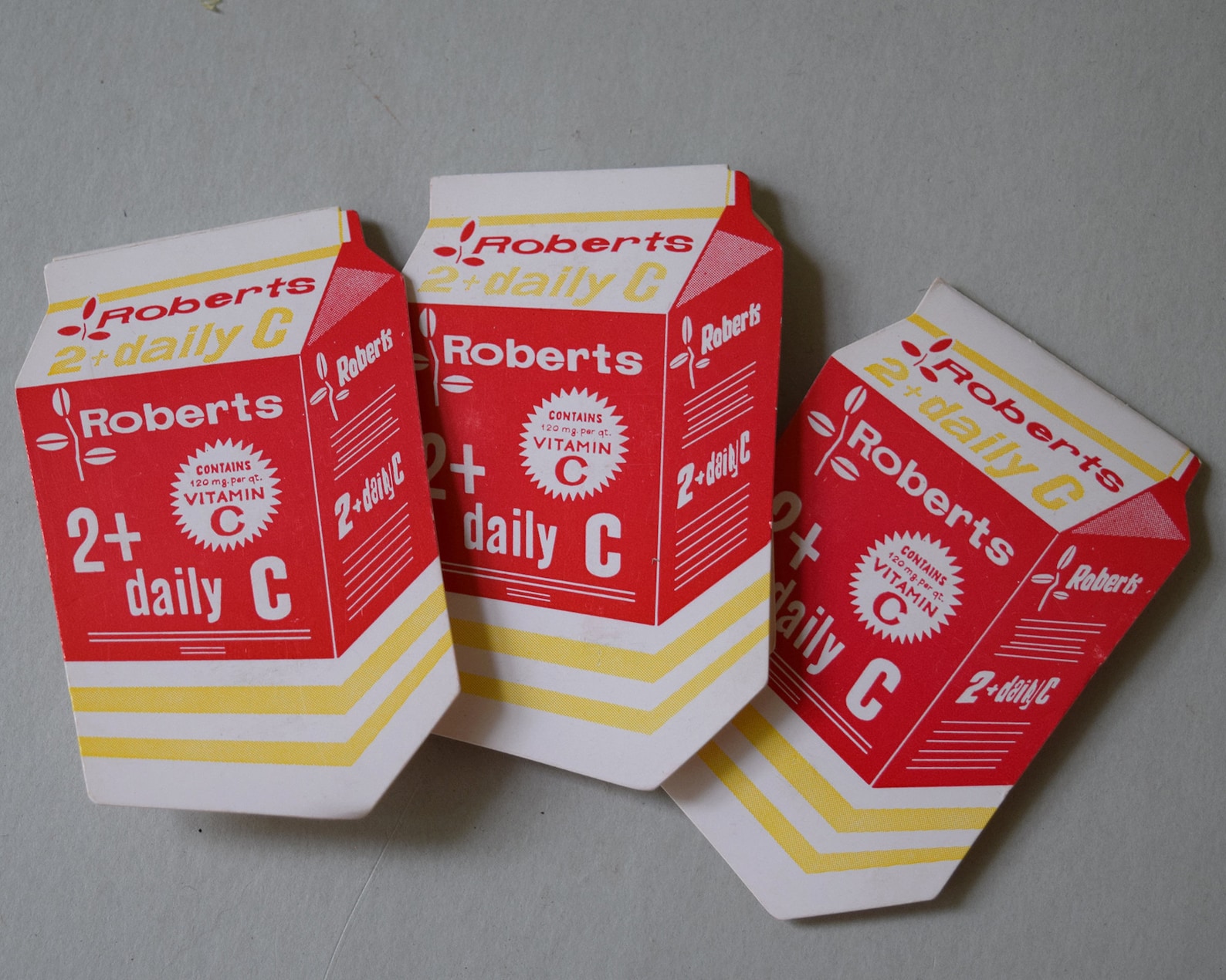 Roberts Dairy Vintage 70s Milk Carton Sewing Card Kit Ephemera - Etsy