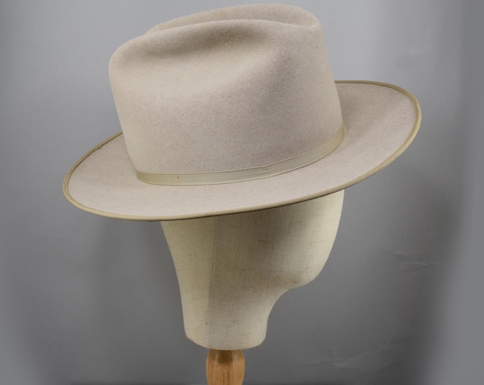 Silver Belly Stetson Open Road Vintage 80s Fedora Hat Western ...