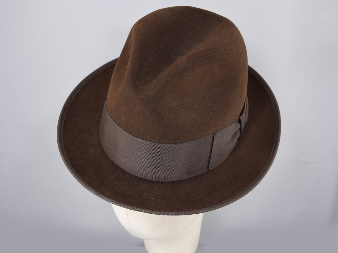 Chocolate Brown Vintage 50s Fedora Hat by Alexander 6 7/8 - Etsy