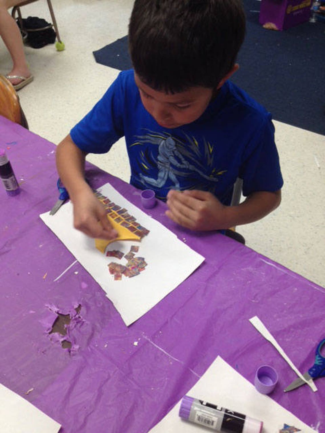 Nativity Art Print, Mosaic Collage Process, Created With Children for ...