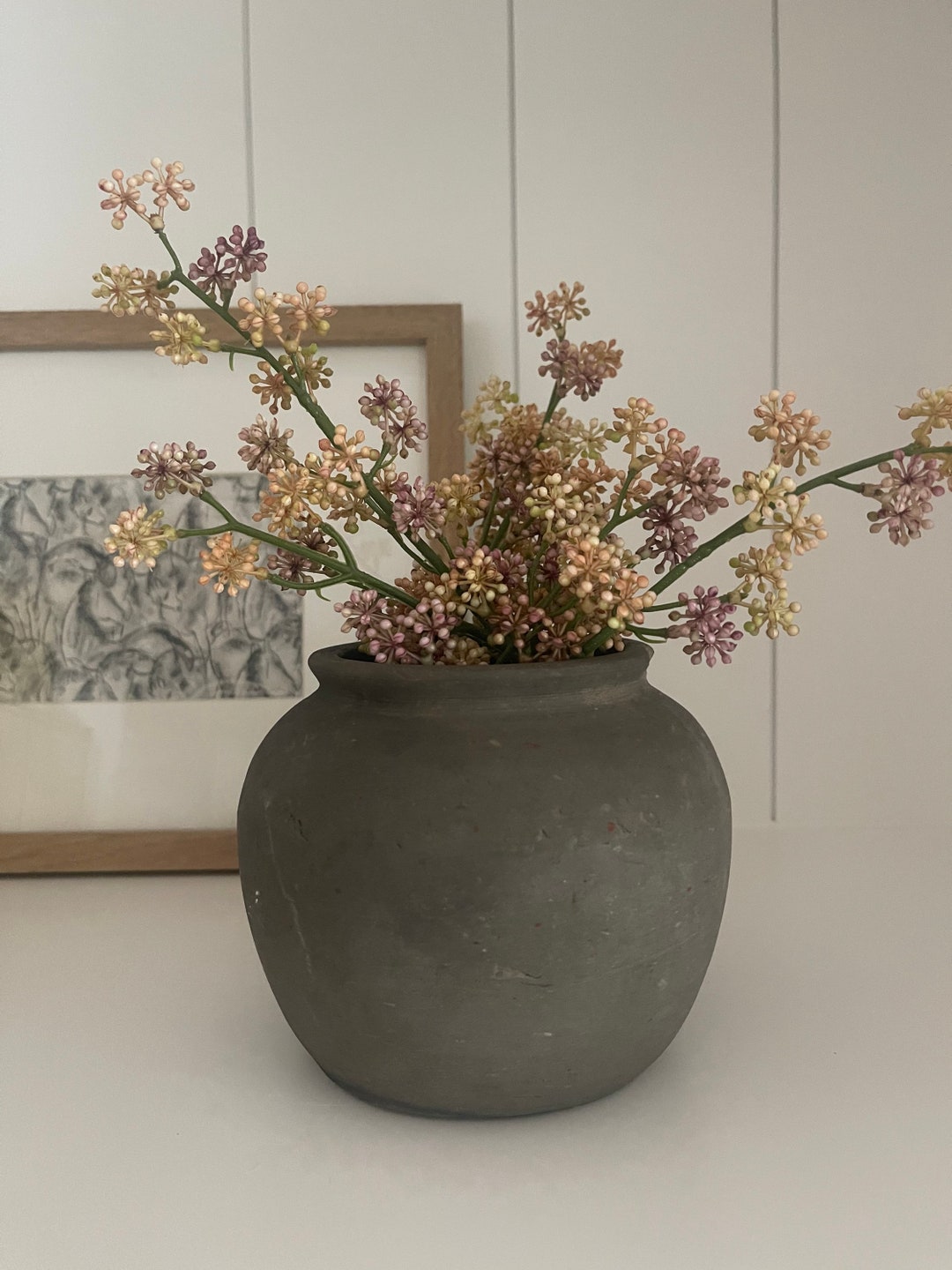 Small Black Clay Pot #3, Vintage , Grey, Home Decor - Etsy