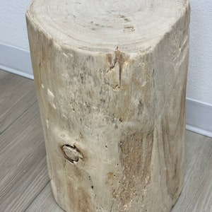 Solid Wood Stump Side Table - Etsy