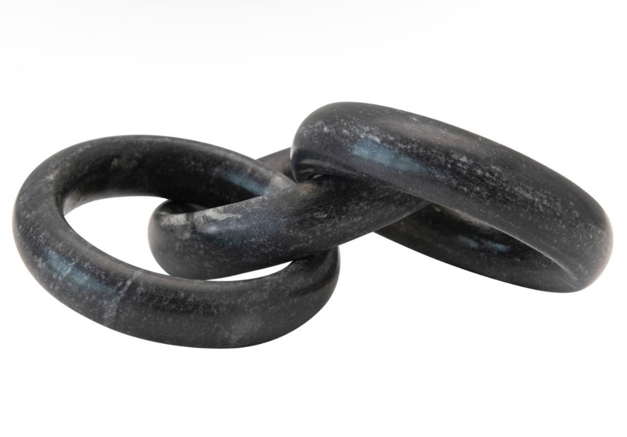 Black Marble Chain Link Coffee Table Decor Home Decor - Etsy