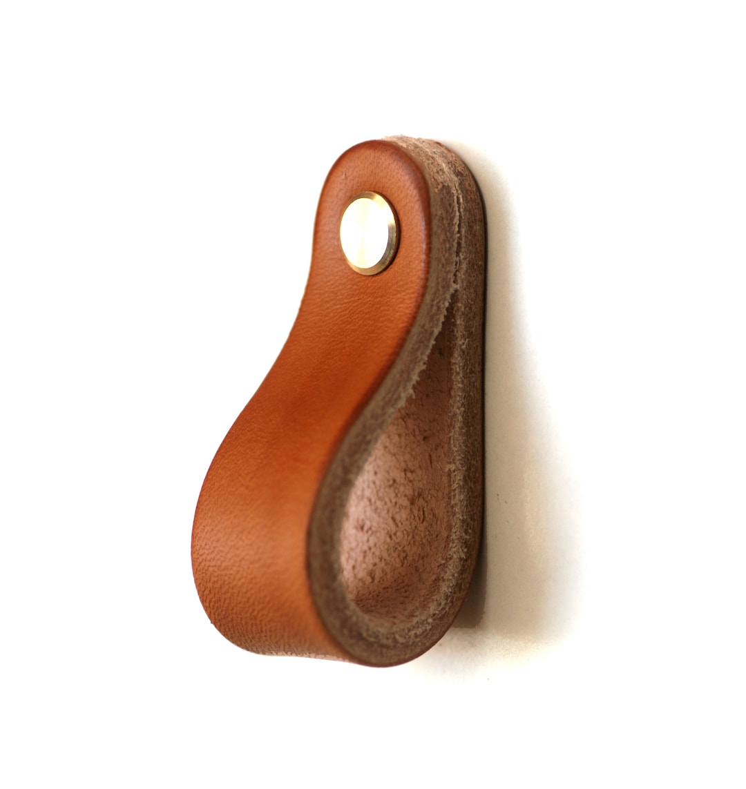 Leather Drawer Handles, Leather Cabinet Pulls, Knob, Leather Drawer ...