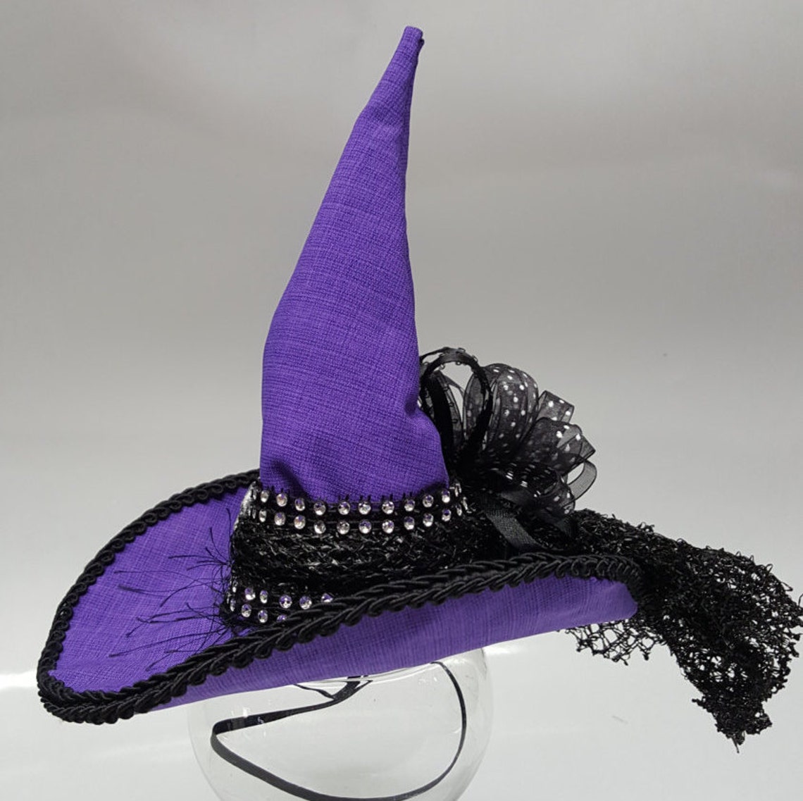 Halloween Miniature Purple and Black Witches Hat - Etsy