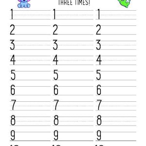 Daily Spelling Practice Worksheet - 3 Times Each - Etsy
