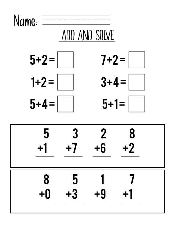 Addition and Subtraction Worksheets | Practice Worksheets - Etsy