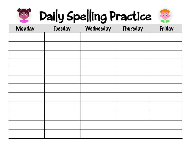 Daily Spelling Practice Worksheet - Etsy