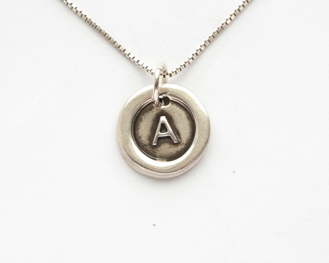 Small Letter A Silver Charm, Handmade Fine Silver Charm, Optional ...
