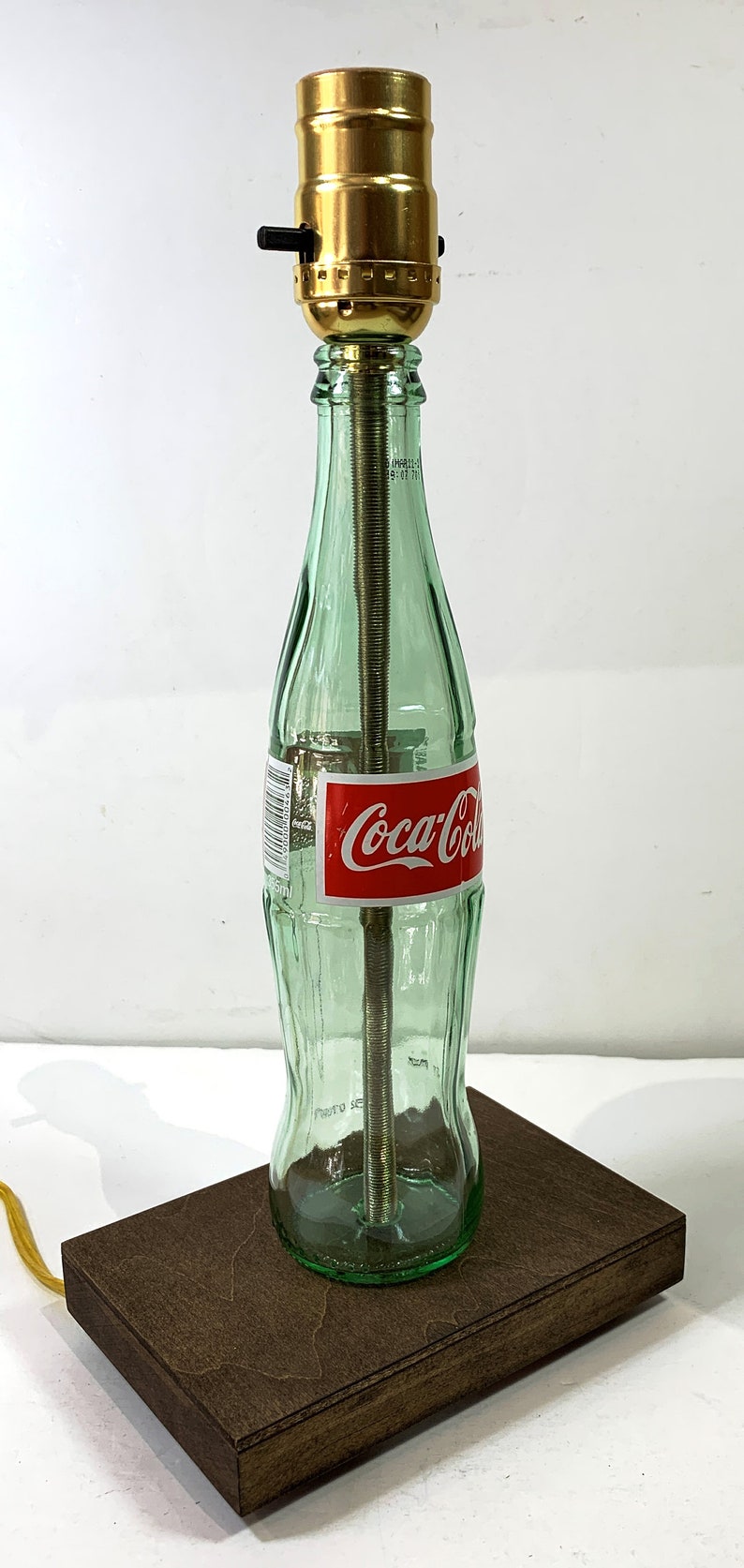 Classic Coca-cola Coke Bottle TABLE LAMP With Wood Base, Desk Accent ...