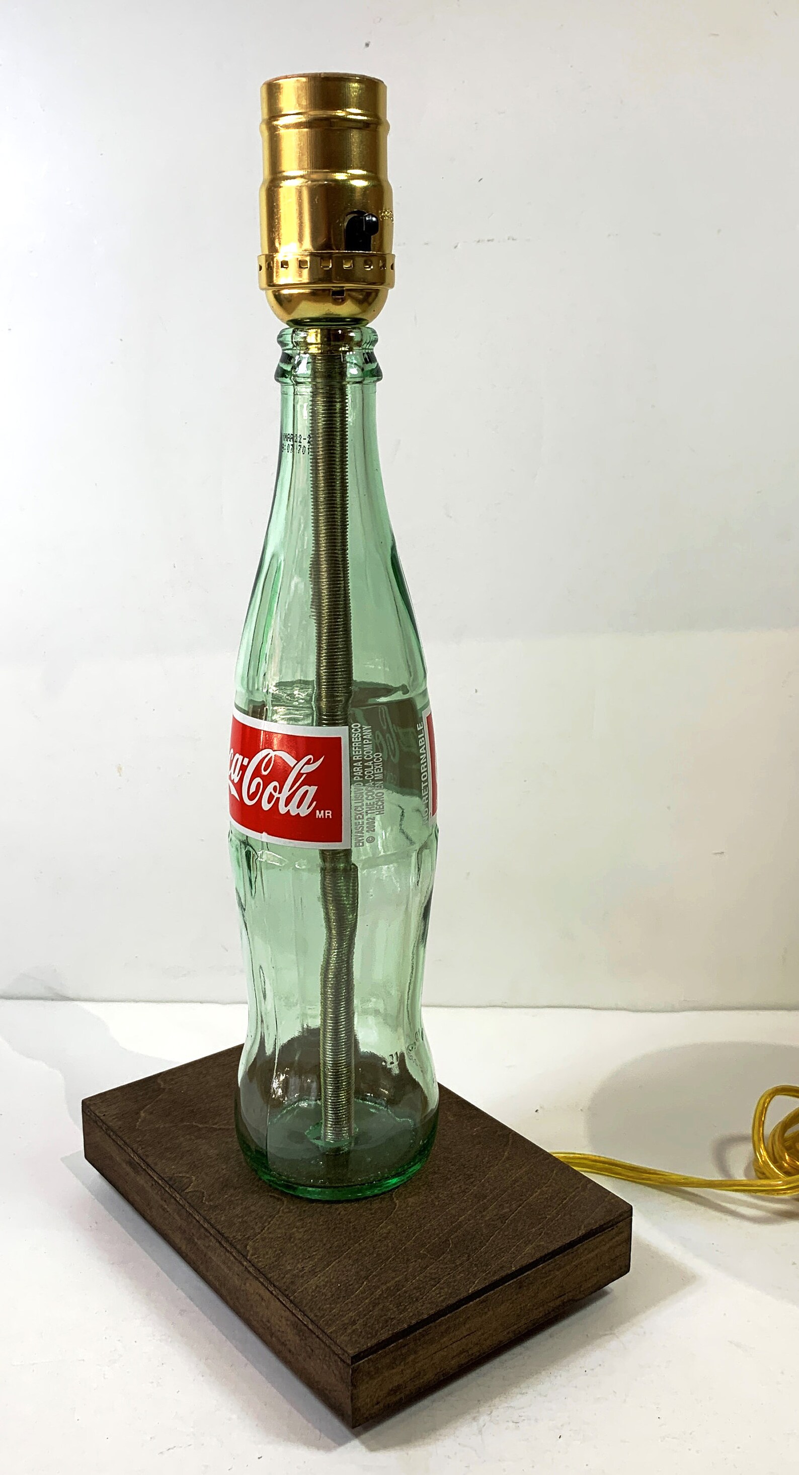 Classic Coca-cola Coke Bottle TABLE LAMP With Wood Base, Desk Accent ...