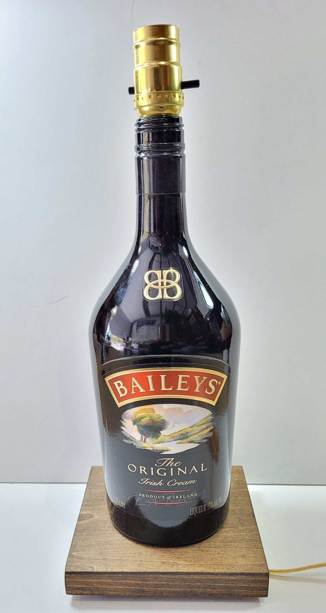 Bailey's Irish Cream Large 1.75L Liquor Bottle TABLE LAMP With Wood ...