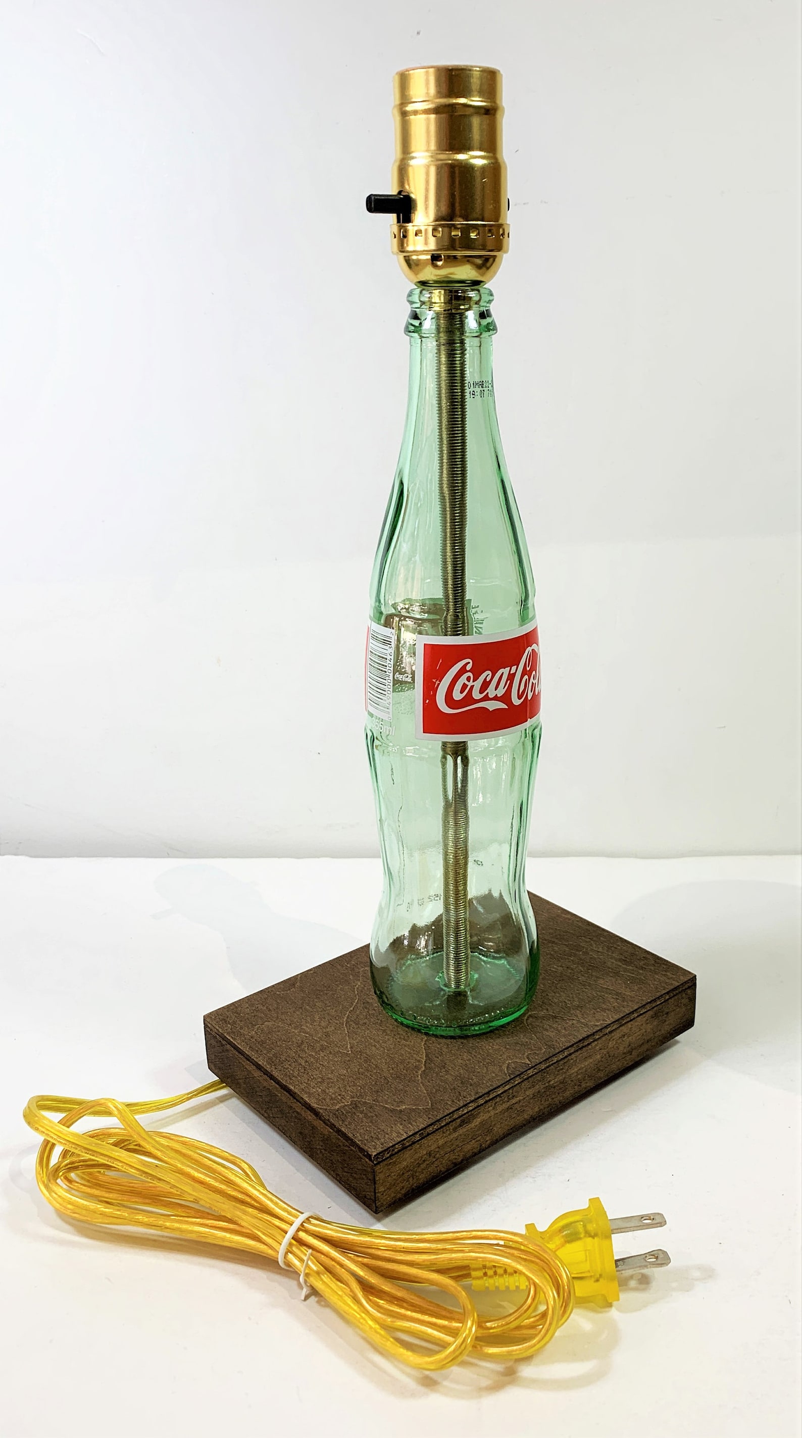 Classic Coca-cola Coke Bottle TABLE LAMP With Wood Base Desk - Etsy