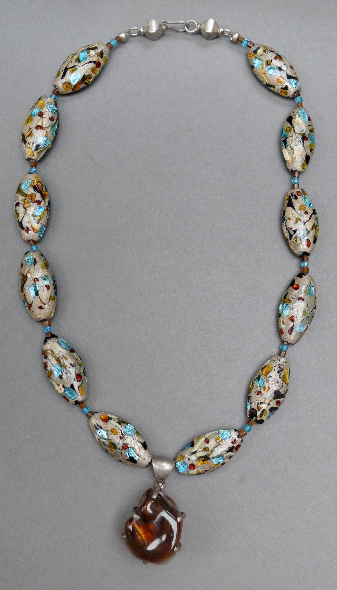 Confetti - Fire Agate and Lampwork. Light Makes the Agate to Glow With ...