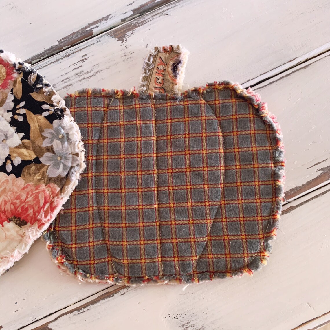 Shabby Pumpkin Table Mat Fall Decor Pumpkin Decor Hostess | Etsy