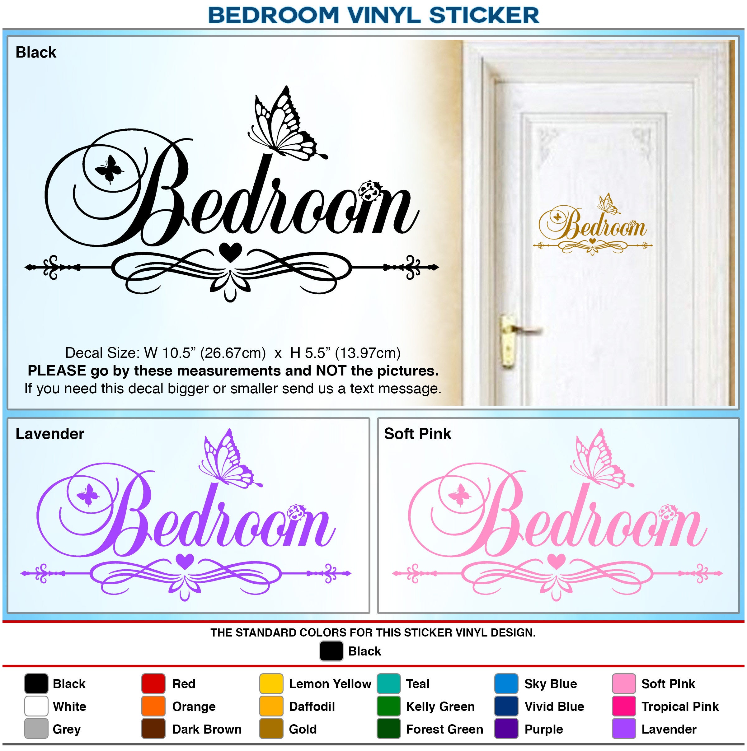 Door Decal Sign Home Decor Bedroom Door Sticker Vinyl - Etsy