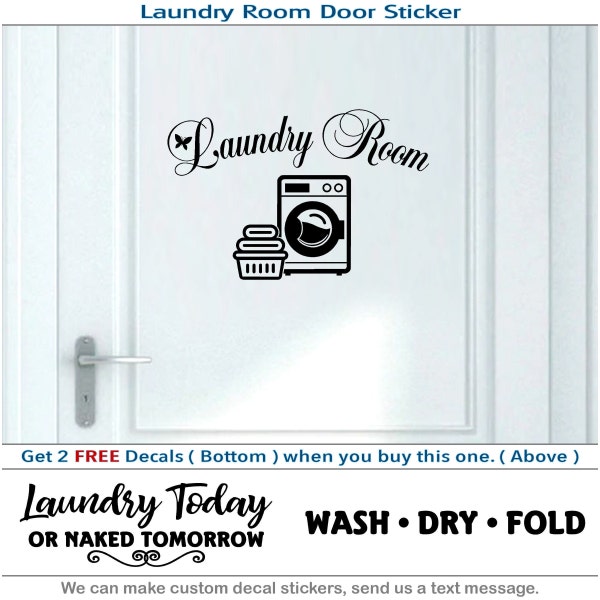 Laundry Room Door Decal - Etsy