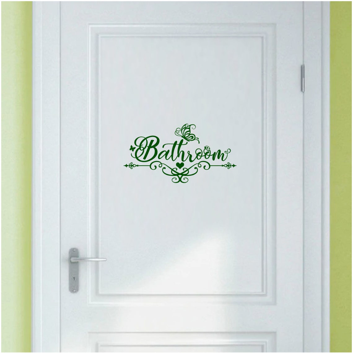 Bathroom Restroom Toilet Door Sign Art Vinyl Home Decor Wall Sticker ...