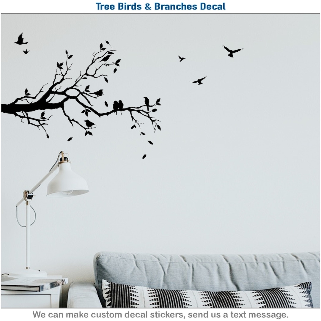 Wall Decal, Tree Branches Vinyl, Wall Stickers, Home Decor, Silhouette ...