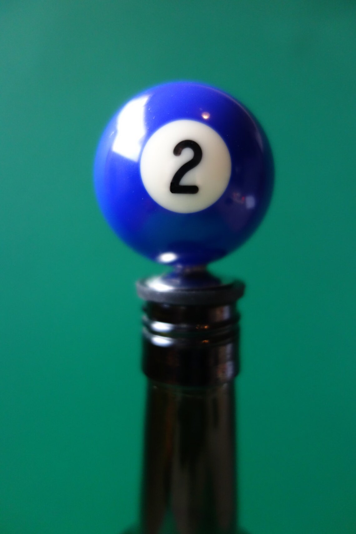 Number 2 Pool/billiard Ball Wine Bottle Stopper Champagne - Etsy