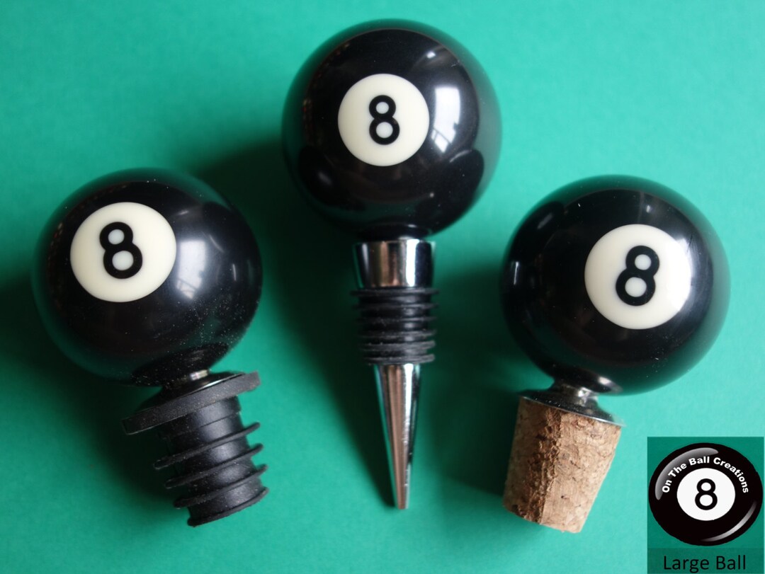 Number 8 Pool/billiard Ball Wine Bottle Stopper Champagne - Etsy