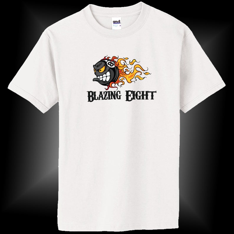 Blazing 8 Flaming 8-ball Pool T-shirt - Etsy