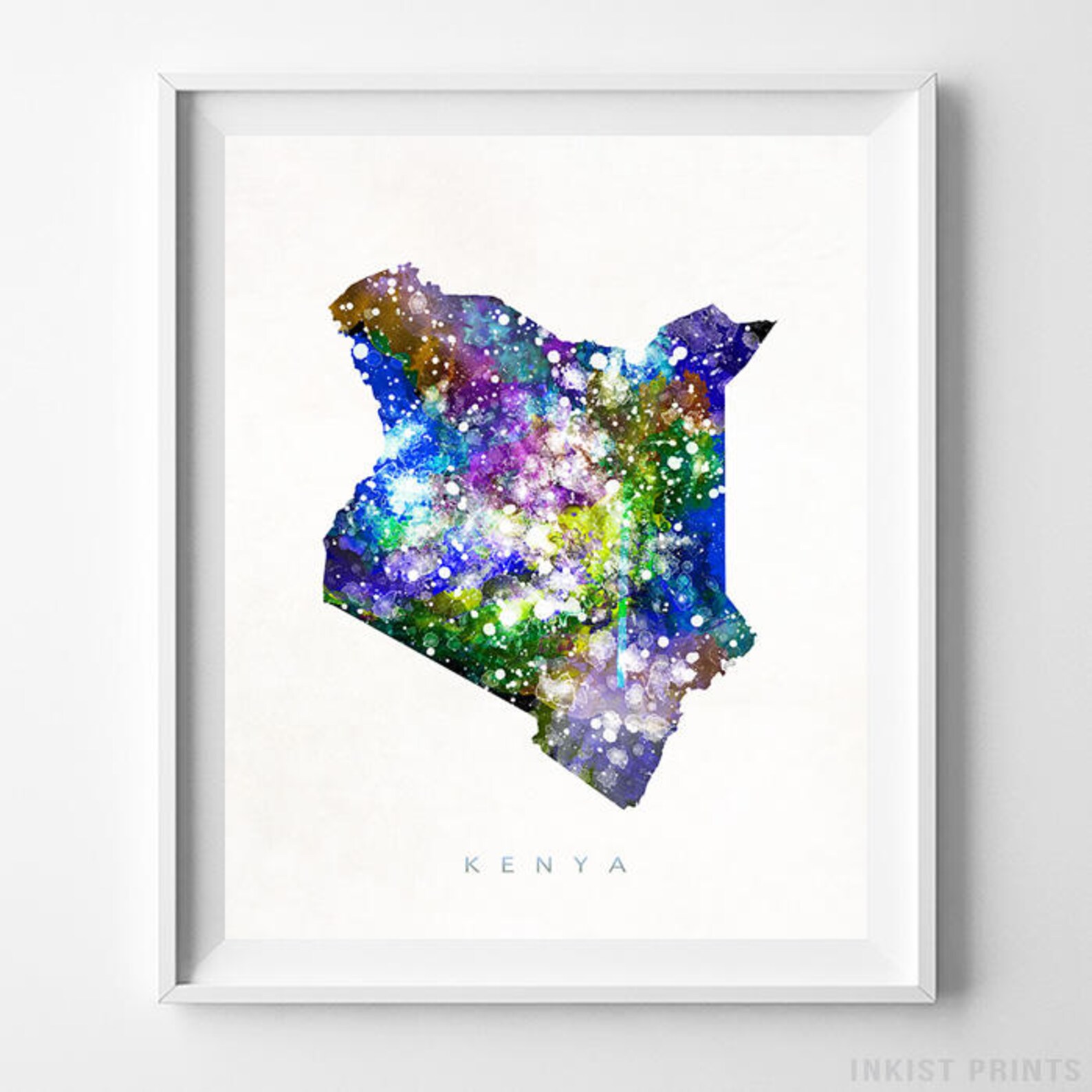 Kenya Map Print Africa Print Africa Poster Kenya Map | Etsy