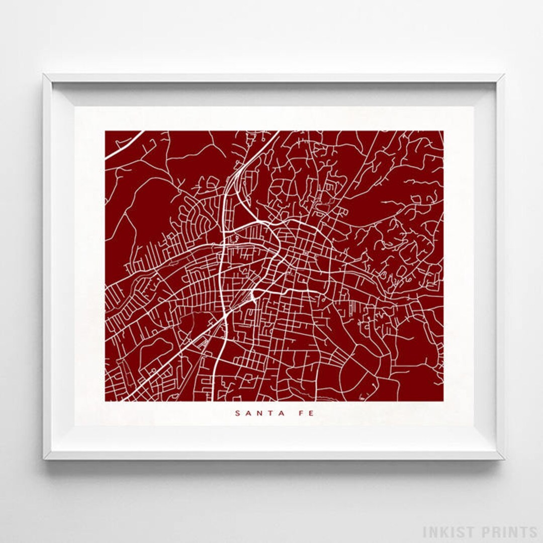 Santa Fe Print, New Mexico Poster, Santa Fe Poster, New Mexico Print ...