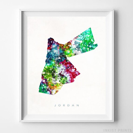 Jordan Map Print Amman Print Jordan Poster Dorm Wall Art | Etsy