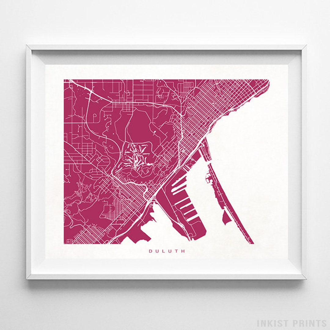 Duluth Map, Minnesota Print, Duluth Poster, Minnesota Poster, Decor ...