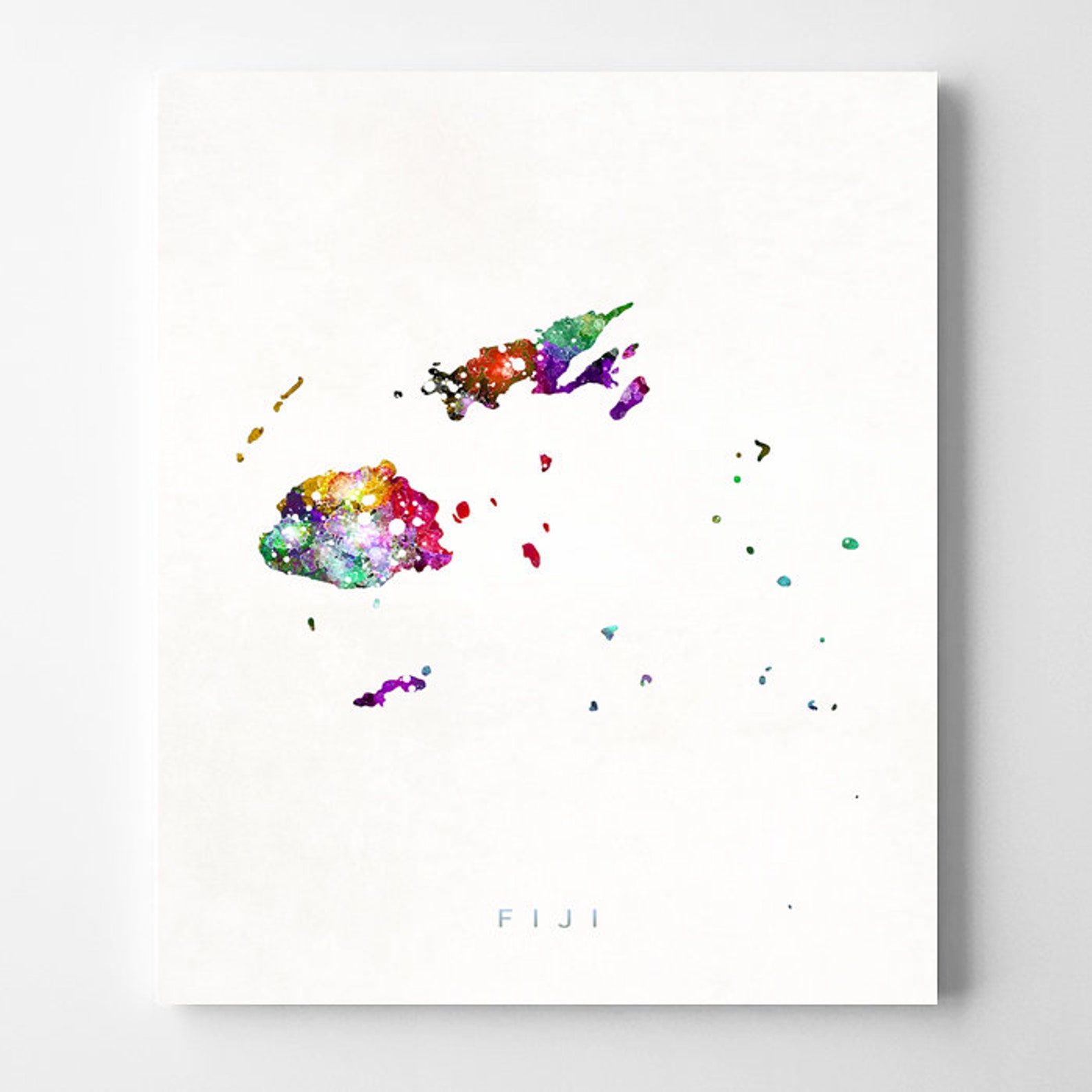 Fiji Map Print Suva Print Fiji Poster State Art Bedroom - Etsy