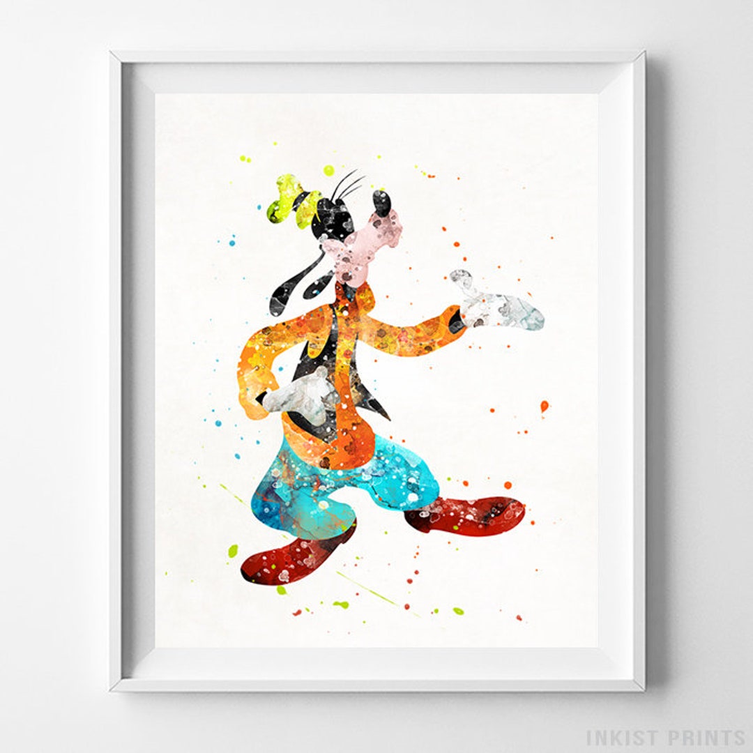 Goofy Print, Goofy Poster, Goofy Watercolor Art, Goofy Decor, Disney ...