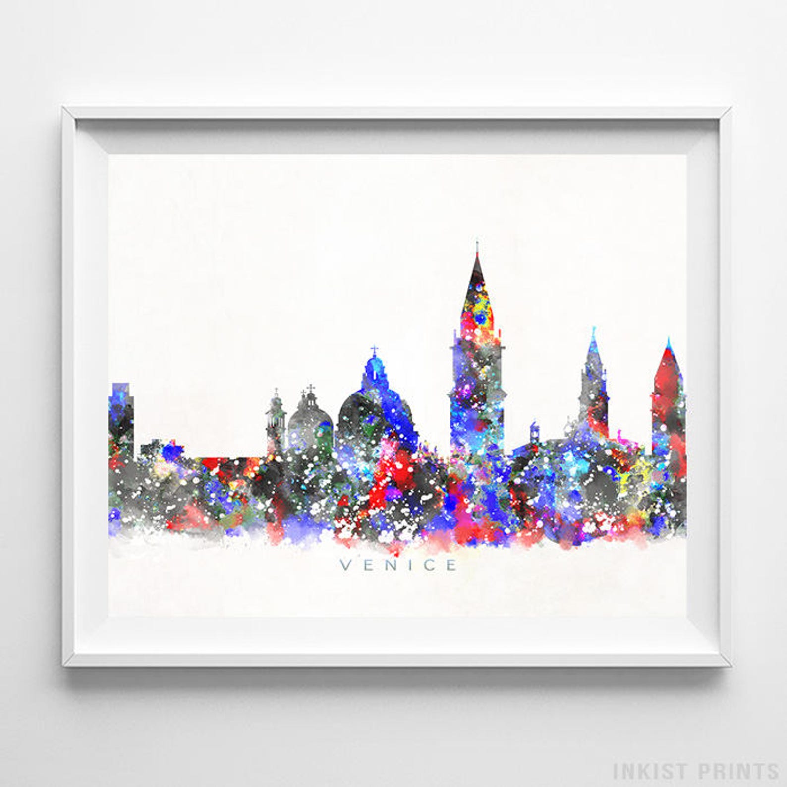 Venice Skyline Print Italy Print Venice Poster Watercolor - Etsy