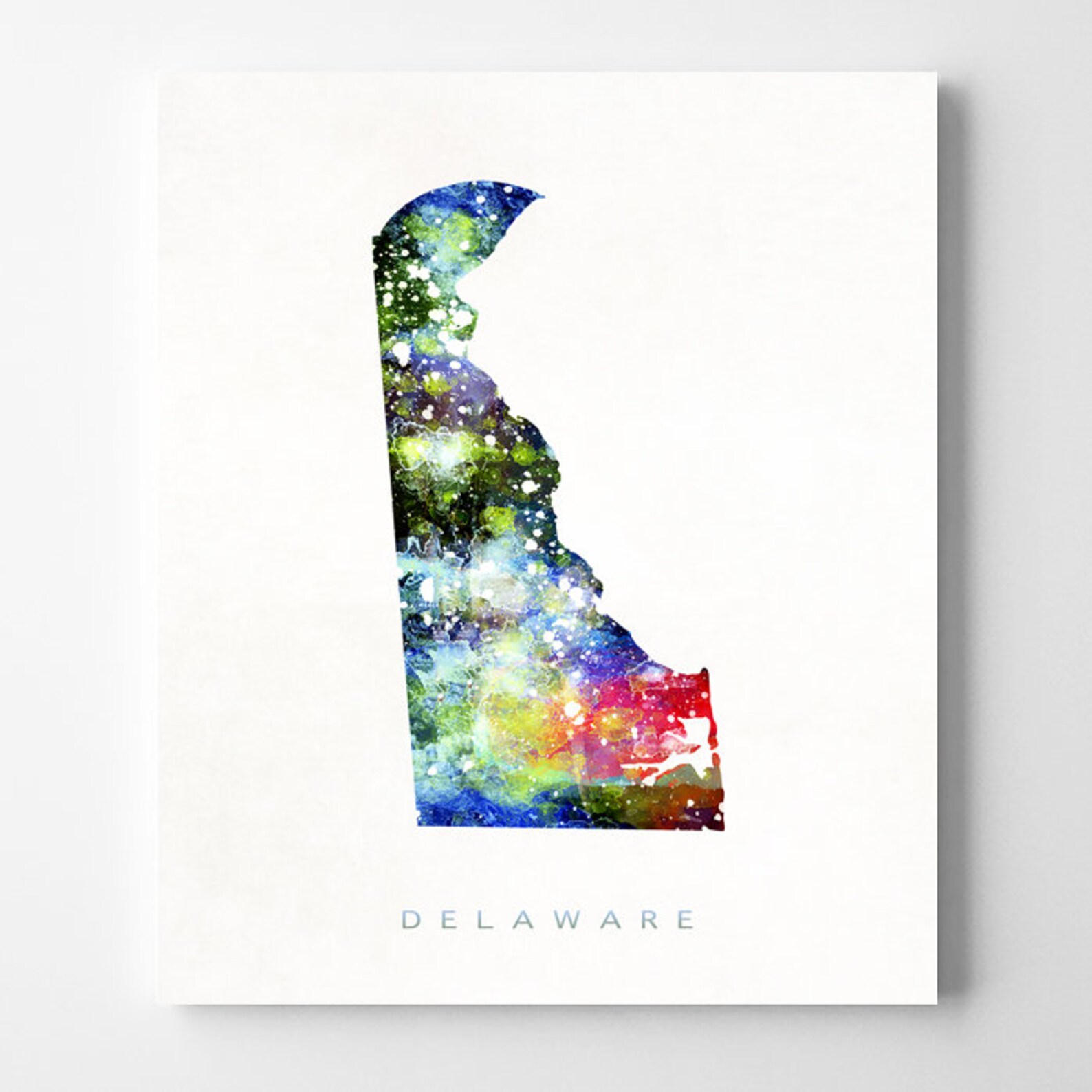 Delaware Map Dover Print Delaware Poster Dover Map Map - Etsy