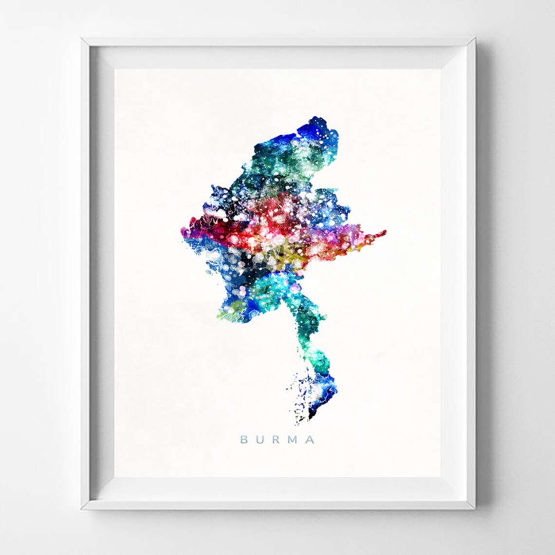 Burma Map Myanmar Print Burma Poster Naypyidaw Map State - Etsy