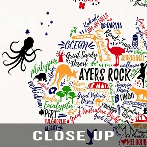 Typography World Map Art Print World Map Poster Typography - Etsy