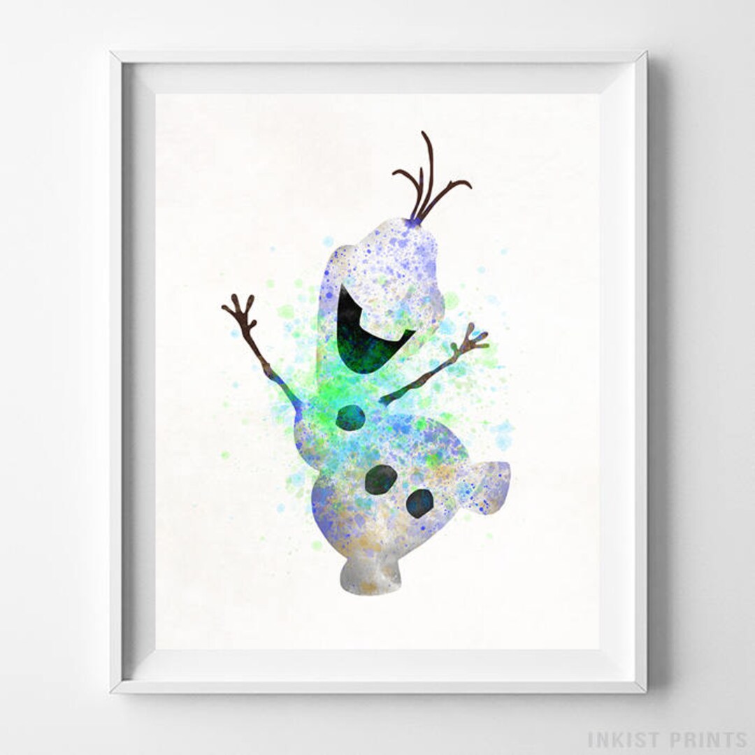 Olaf Art Olaf Decor Olaf Poster Disney Art Frozen Print - Etsy
