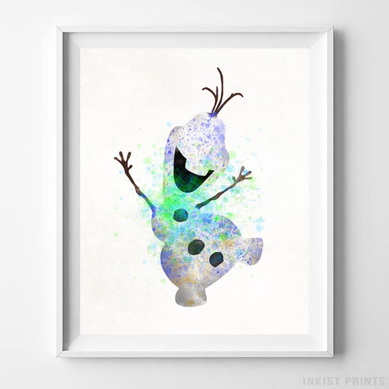 Olaf Art Olaf Decor Olaf Poster Disney Art Frozen Print - Etsy