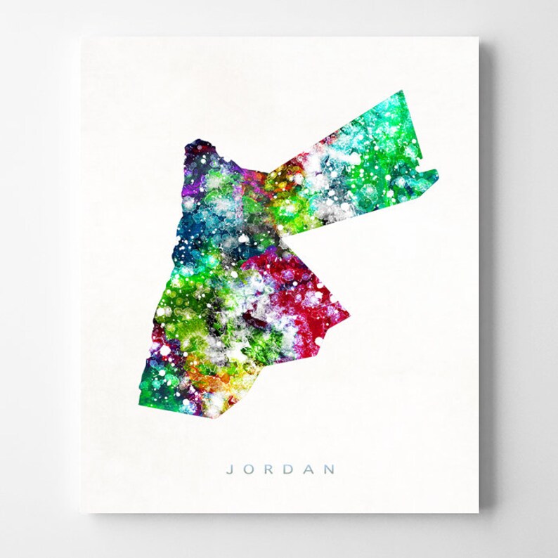 Jordan Map Print Amman Print Jordan Poster Dorm Wall Art - Etsy
