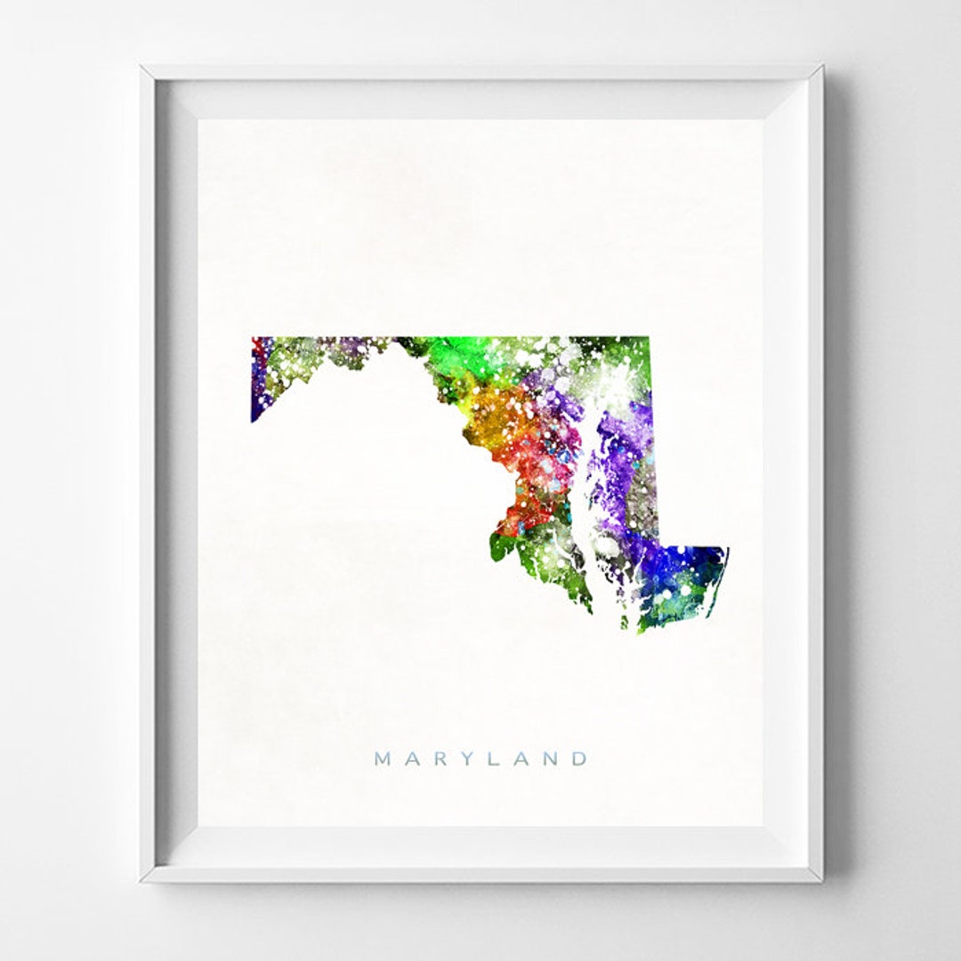 Maryland Map Print, Annapolis Print, Maryland Poster, Annapolis Map ...