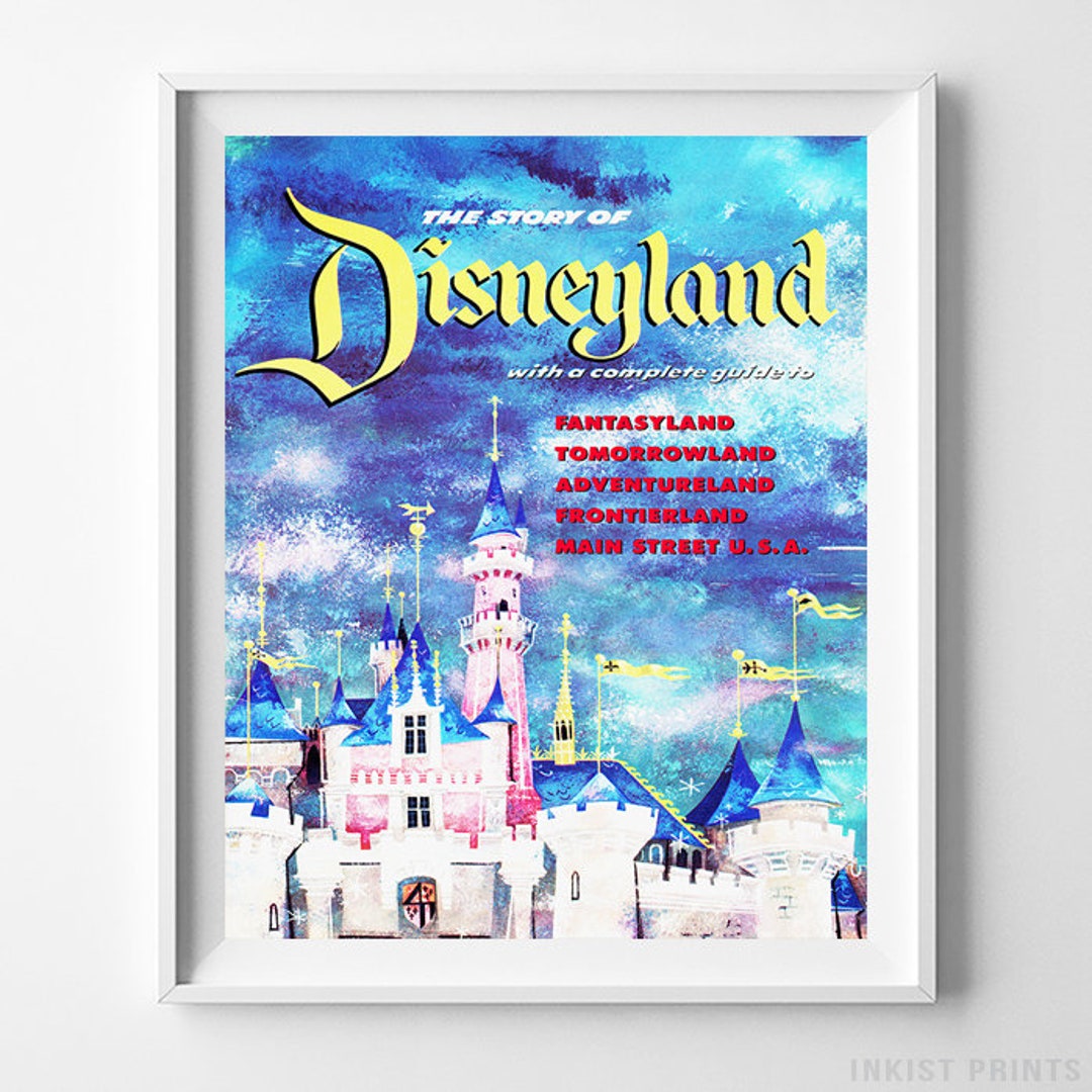 Disneyland Poster Story of Disneyland Print Disney Gift - Etsy
