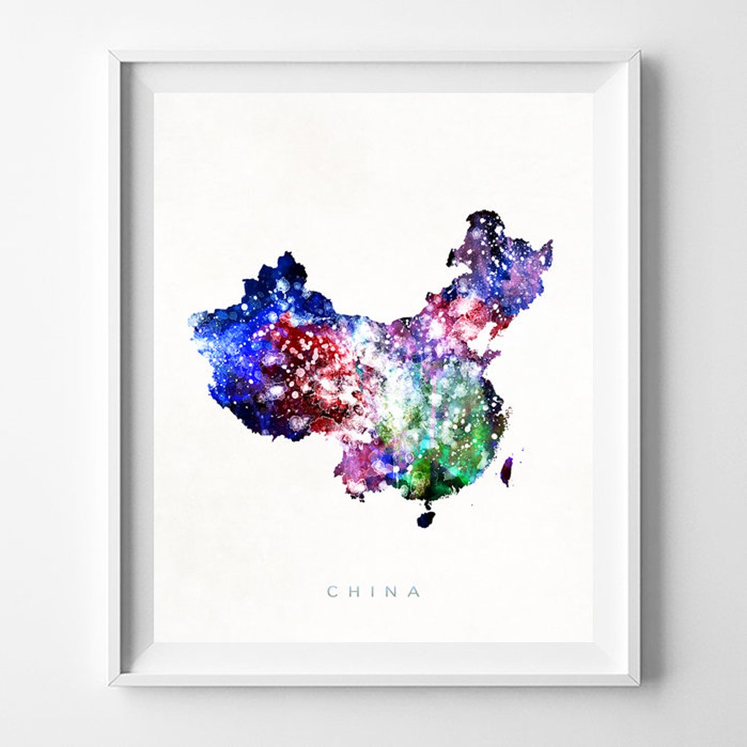 China Map Beijing Print China Poster Beijing Map - Etsy