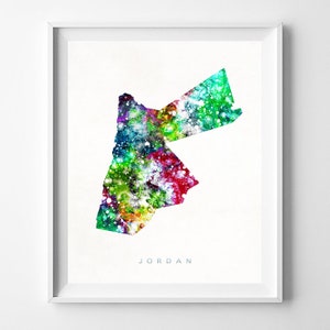 Jordan Map Print Amman Print Jordan Poster Dorm Wall Art - Etsy