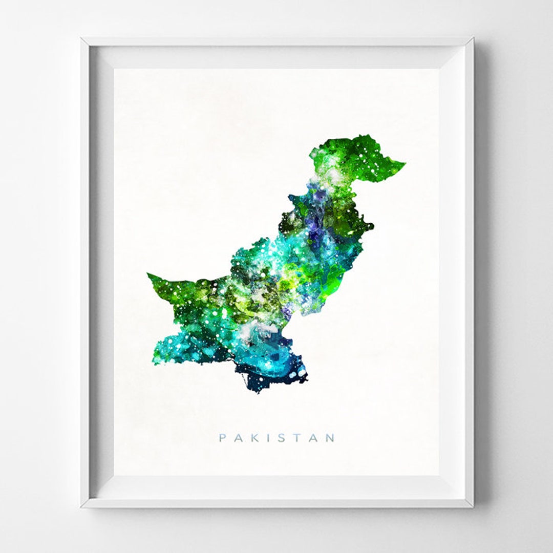 Pakistan Map Print, Islamabad Print, Pakistan Poster, Islamabad Map ...