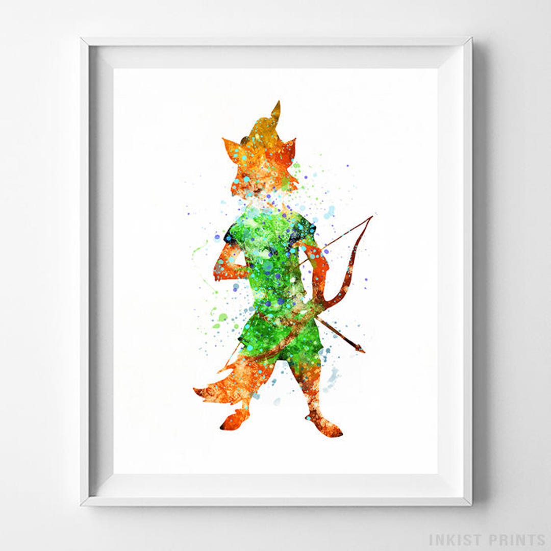 Robin Hood Robin Hood Print Robin Hood Art Watercolor - Etsy