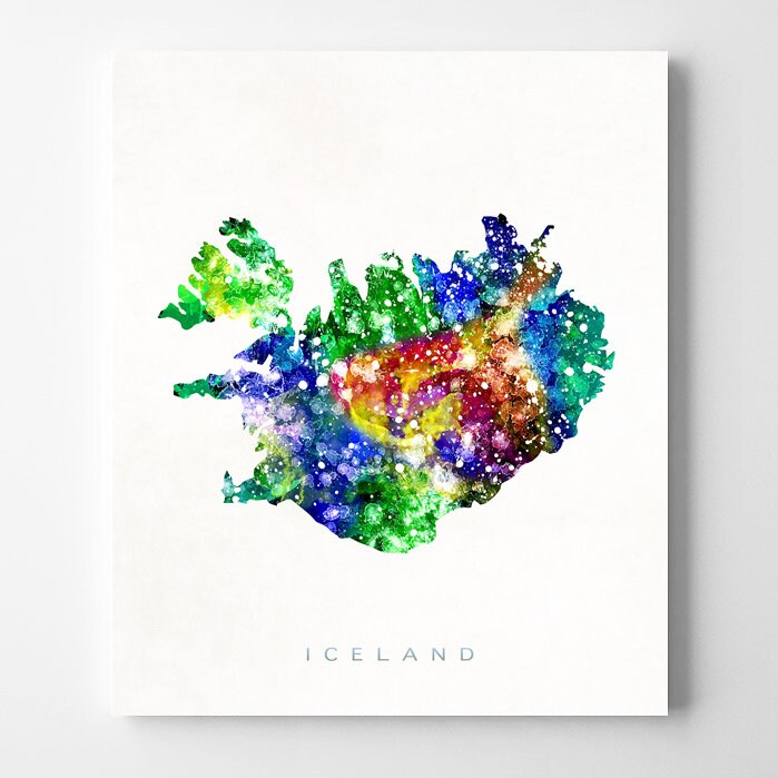 Iceland Map Print Reykjavik Print Iceland Poster Reykjavik - Etsy UK