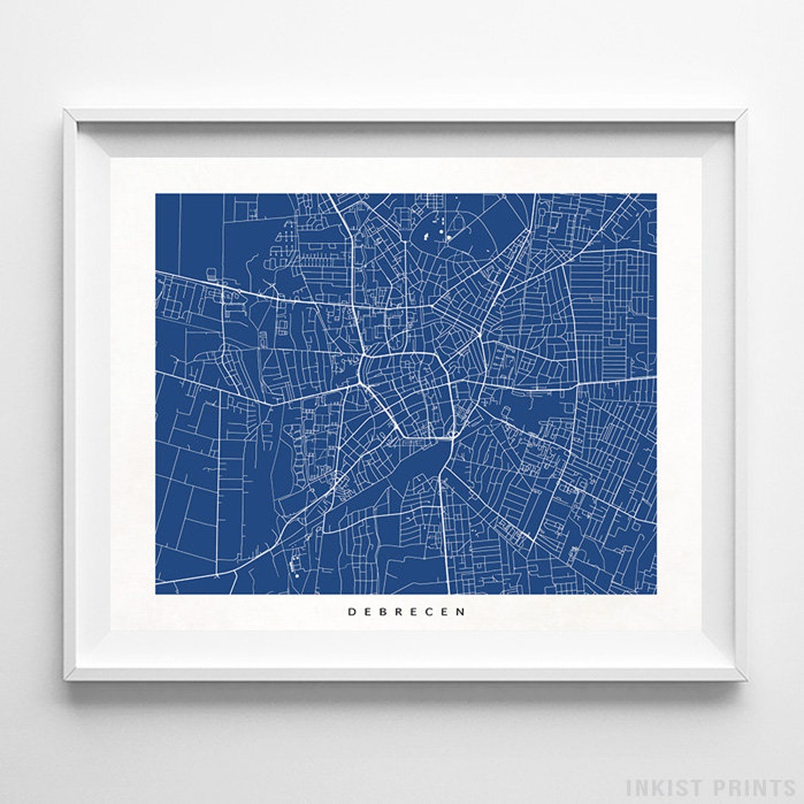 Debrecen Street Map Hungary Poster Hometown Print Modern - Etsy