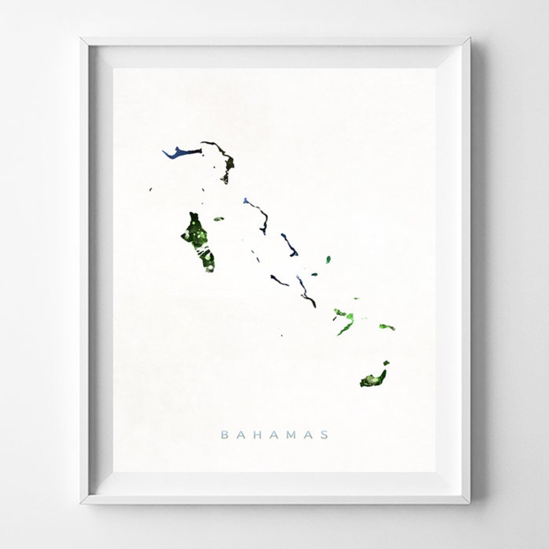 Bahamas Map Print Bahamas Print Bahamas Poster Wall - Etsy